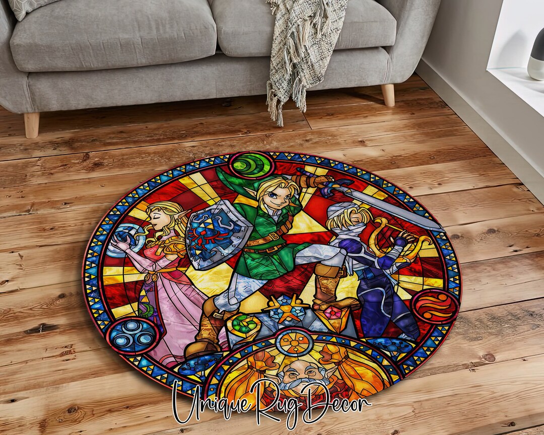 The Legend of Zelda Character Themed Nonslip Gamer Room Carpet, Zelda ...