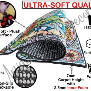 Witchy Magic Summoning Ritual Circle Symbols Printed Nonslip Gothic Mat ...