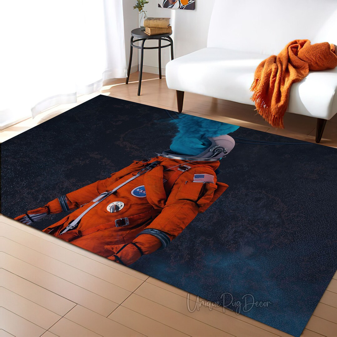 Cartoon Astronaut Rug, Colorful Space Mat, Nasa Astronaut Carpet ...
