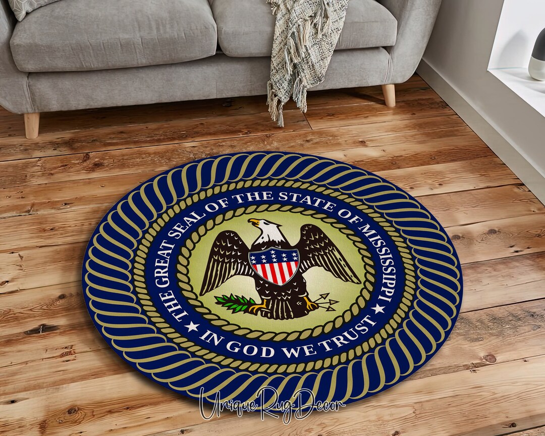 Seal of Mississippi Symbol Rug, the Great Seal of the State of ...