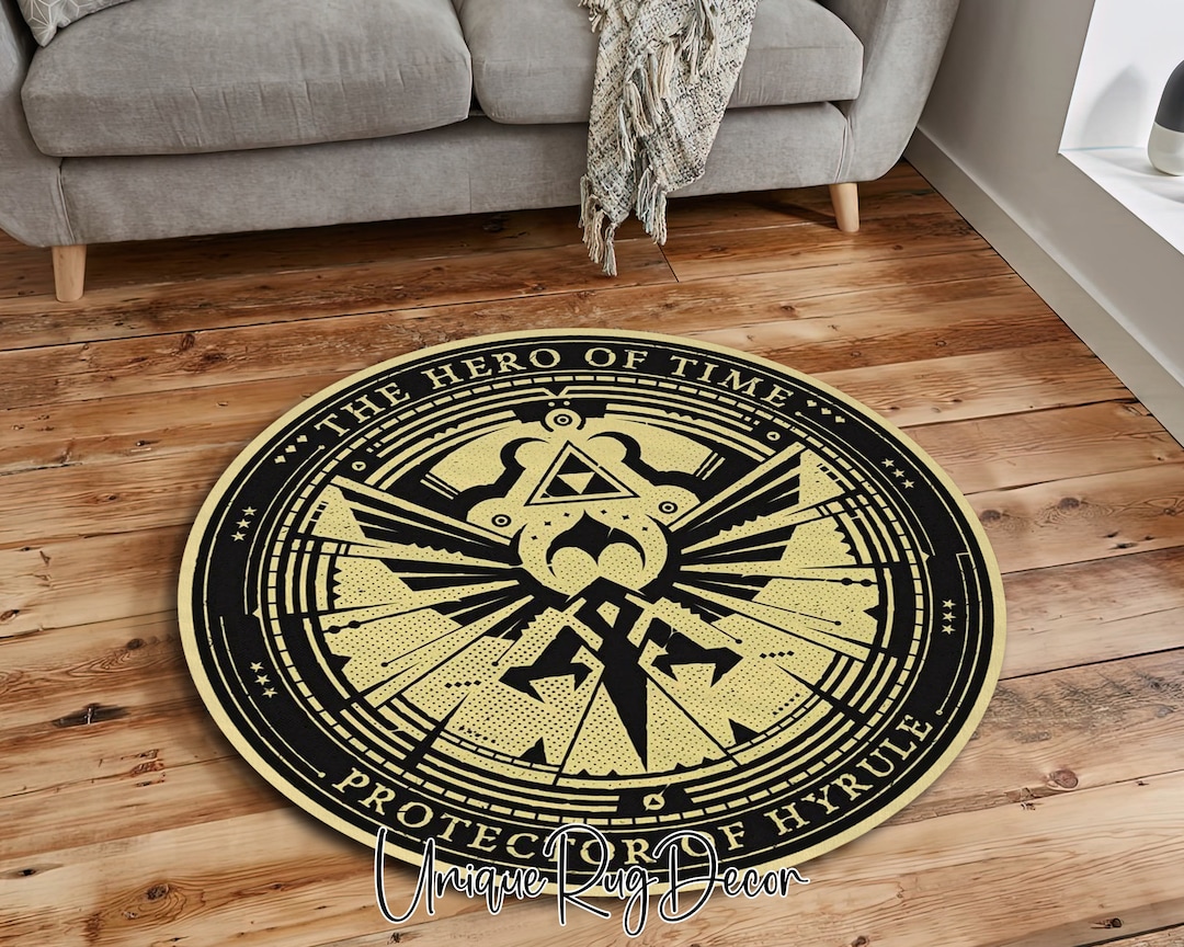 Legend of Zelda Hyrule Symbol Rug, Zelda Game Art Fan Carpet, Round ...