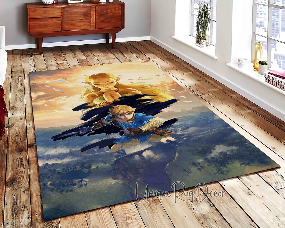 Zelda Character Rug, Game Carpet, Zelda Art Mat, Gamer Room Decor ...