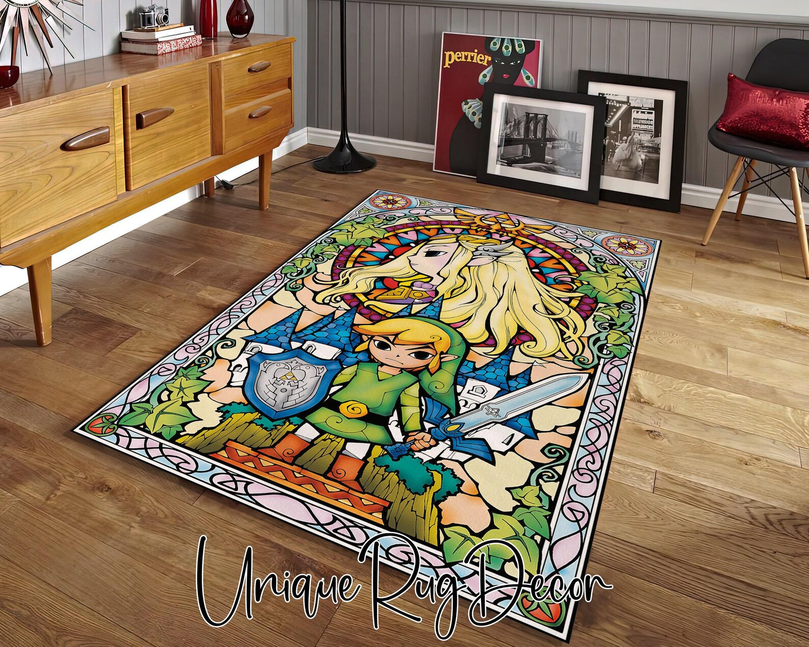The Legend of Zelda Game Art Rug, Gamer Room Mat, Gaming Carpet ...