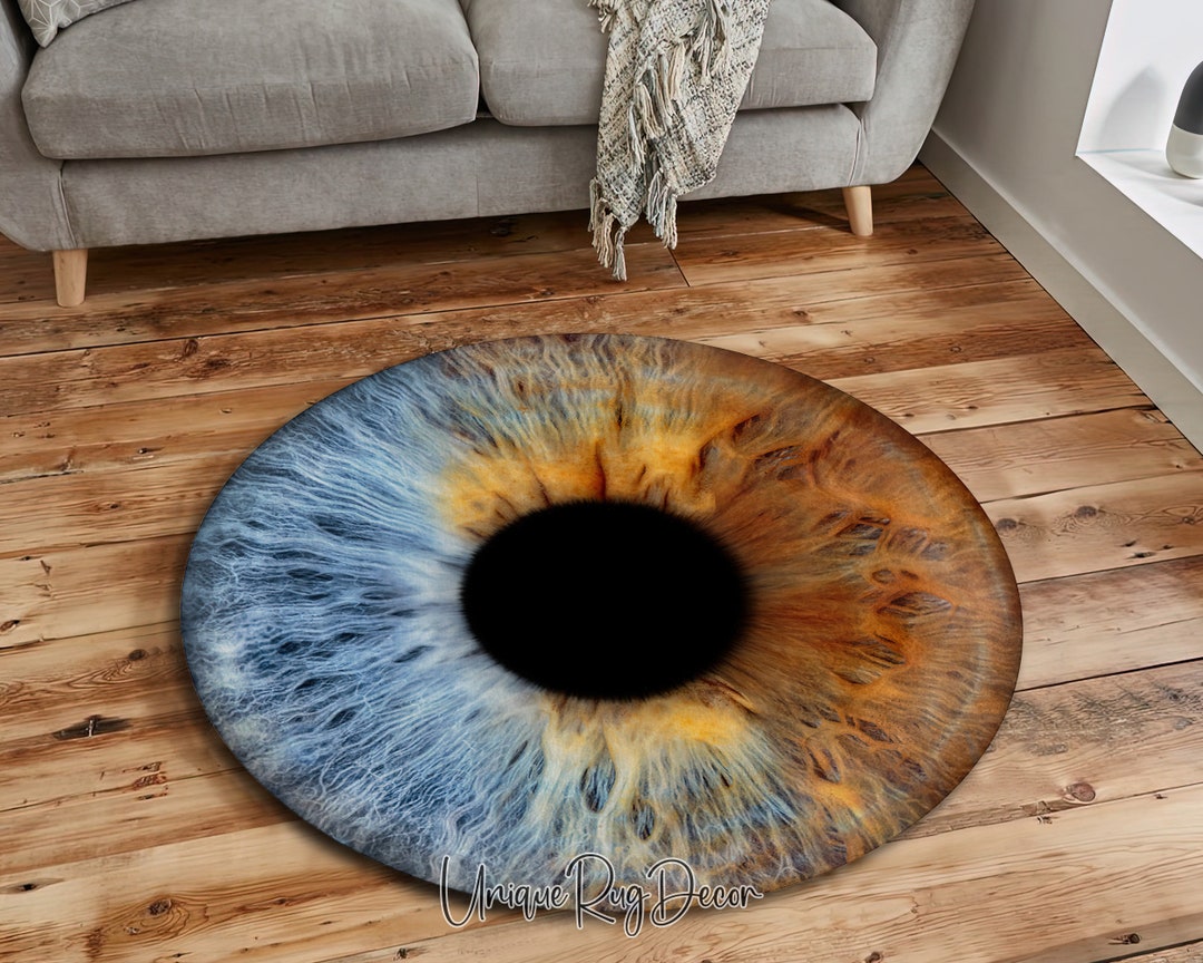 Colorful Eyes Rug, Horror Carpet, Entrance Round Mat, Talisman Decor ...