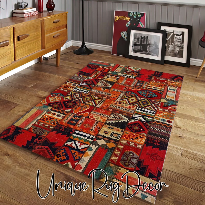 Patchwork Kilim Rug - Etsy