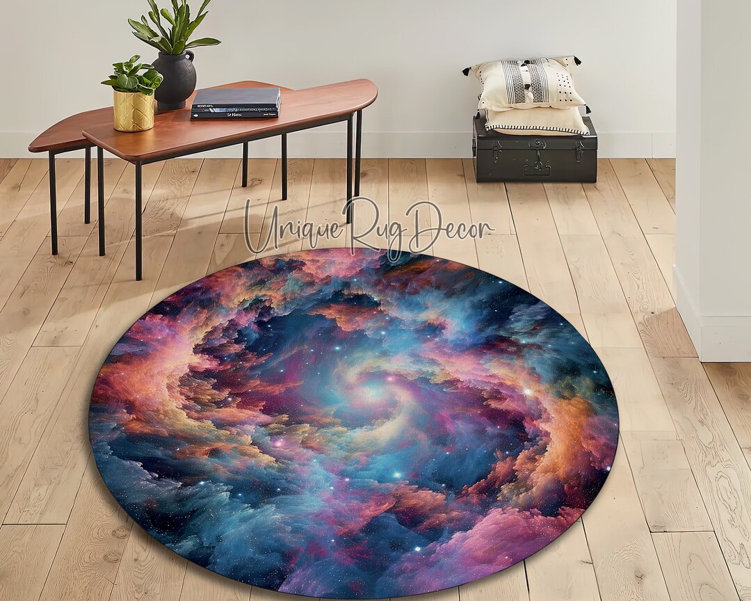 Colorful Milky Way Rug, Space Room Carpet, Galaxy Decor, Nebula Mat ...