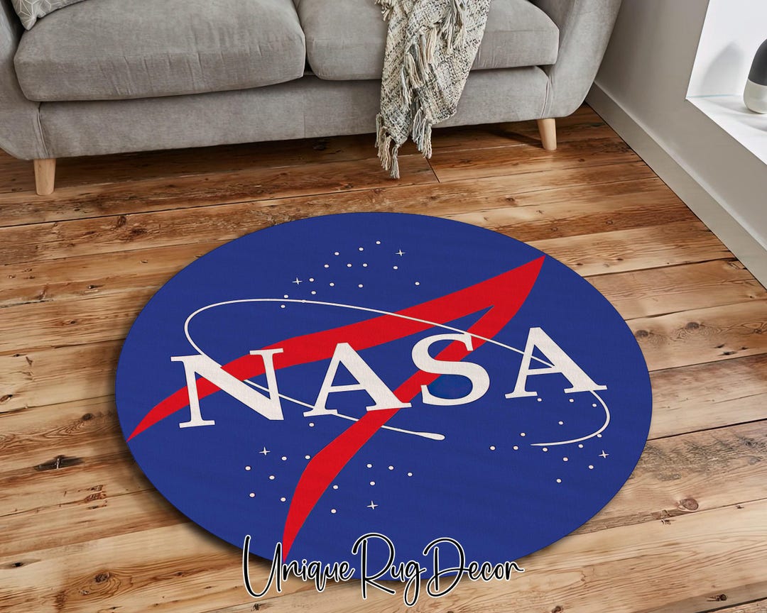 NASA Logo Rug: Space Galaxy Decor, Non-slip Mat - Etsy