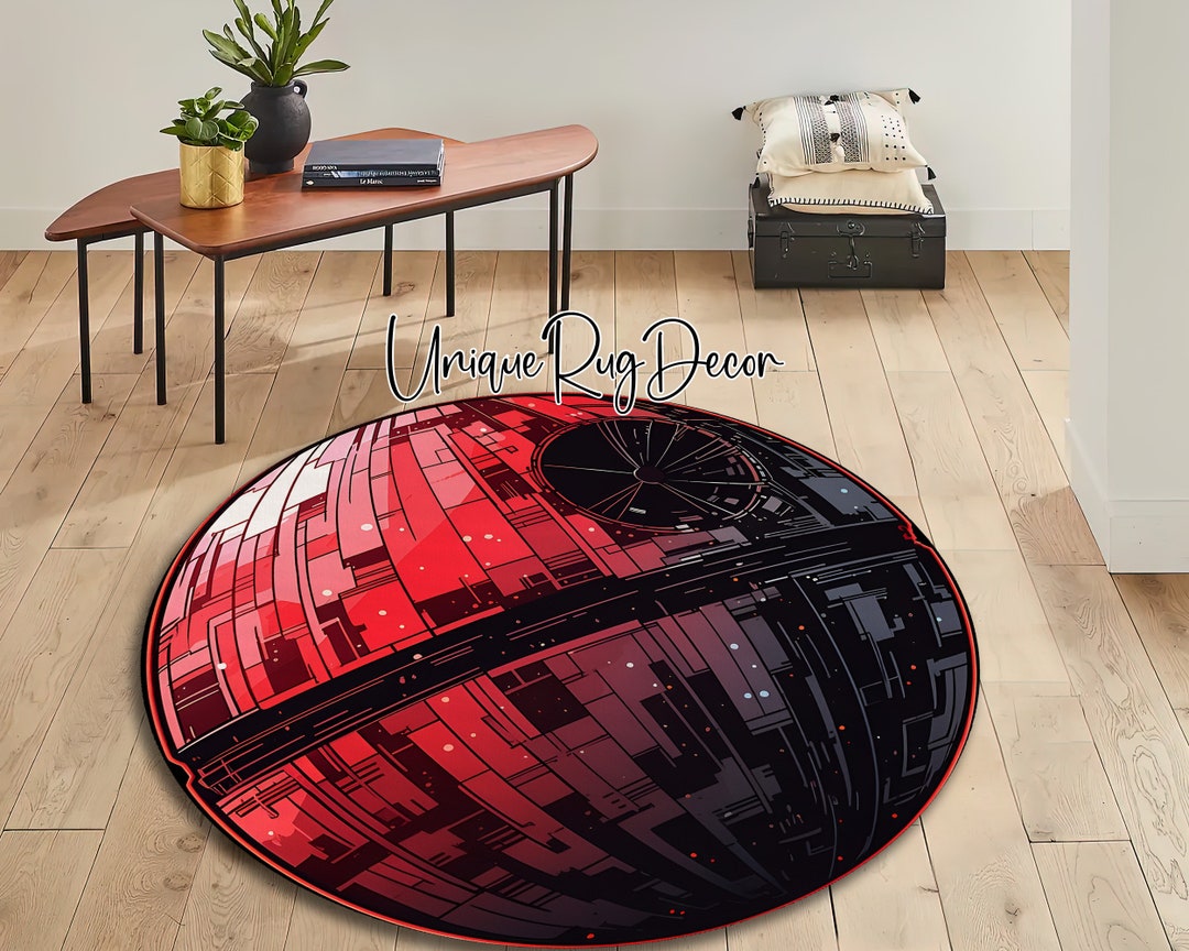 Death Star Rug, Movie Room Mat, Fantastic Movie Decor, Space Carpet ...