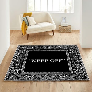 Keep off Rug, Black and White Keepoff Carpet, Sneaker Room Mat, Sneaker ...