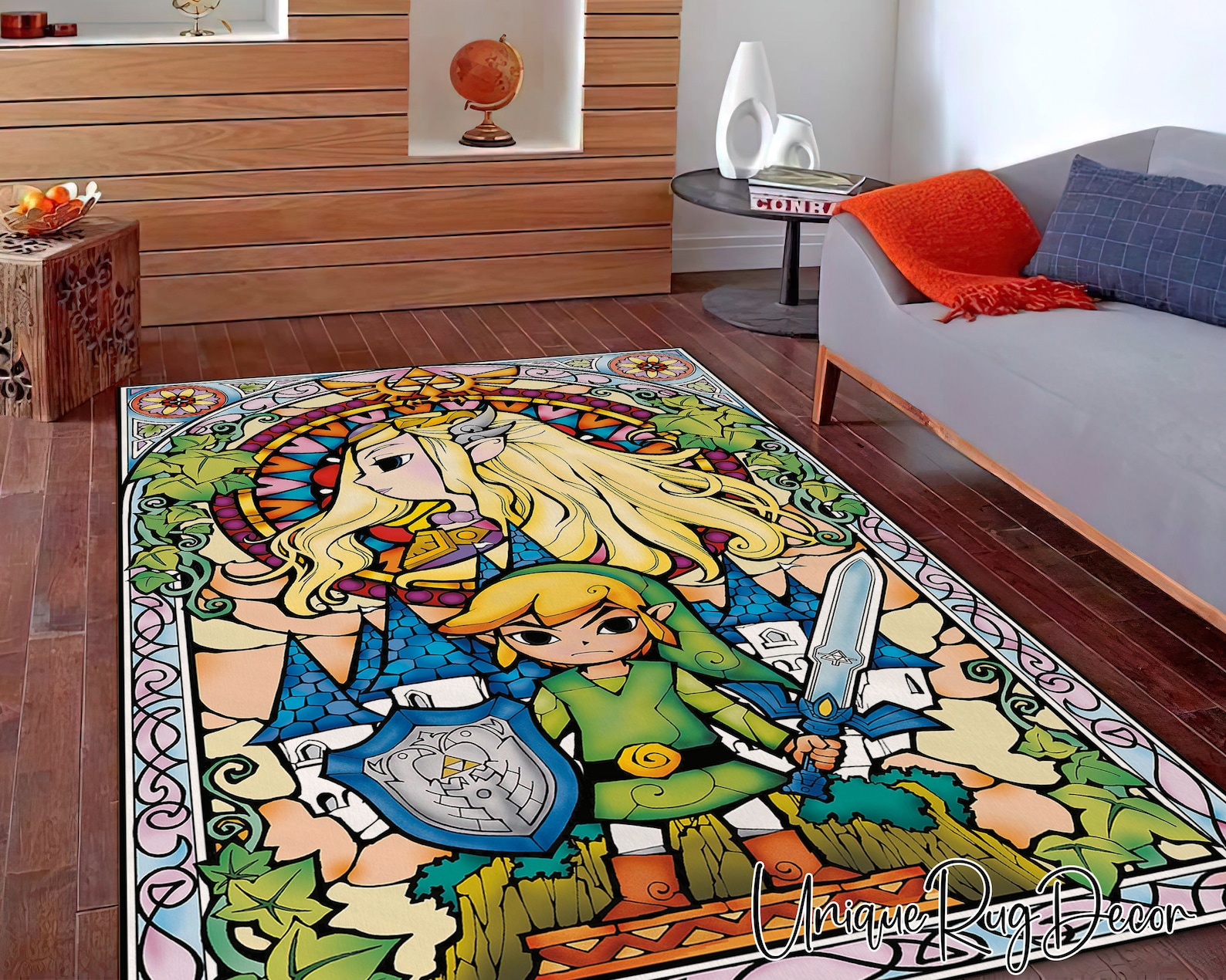 The Legend of Zelda Game Art Rug, Gamer Room Mat, Gaming Carpet ...