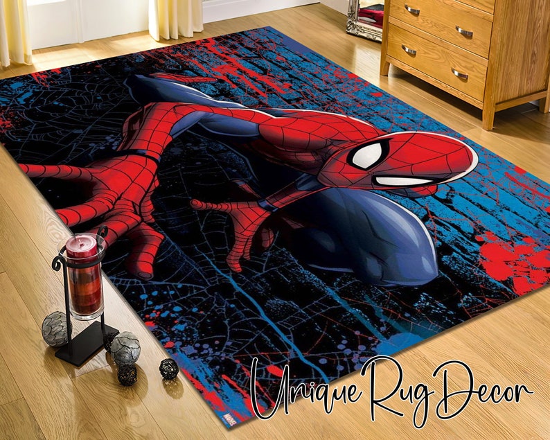Spider-man Themed Children Room Carpet Spider Man Mat - Etsy