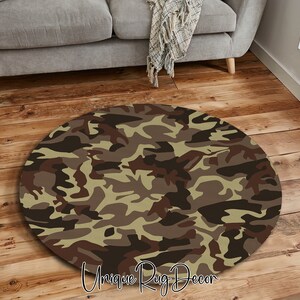 Desert Camouflage Themed Army Style Non-slip Area Rug, Soldier Room ...