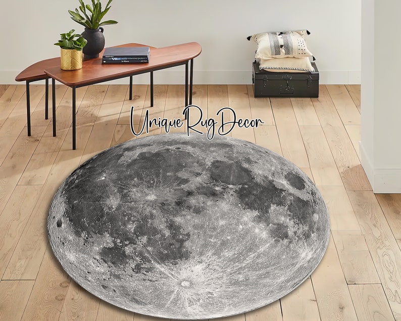 3D Real-looking Full Moon Rug Stylish Home Space Decor Moon - Etsy