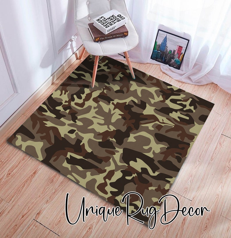 Desert Camouflage Themed Army Style Non-slip Area Rug Soldier - Etsy