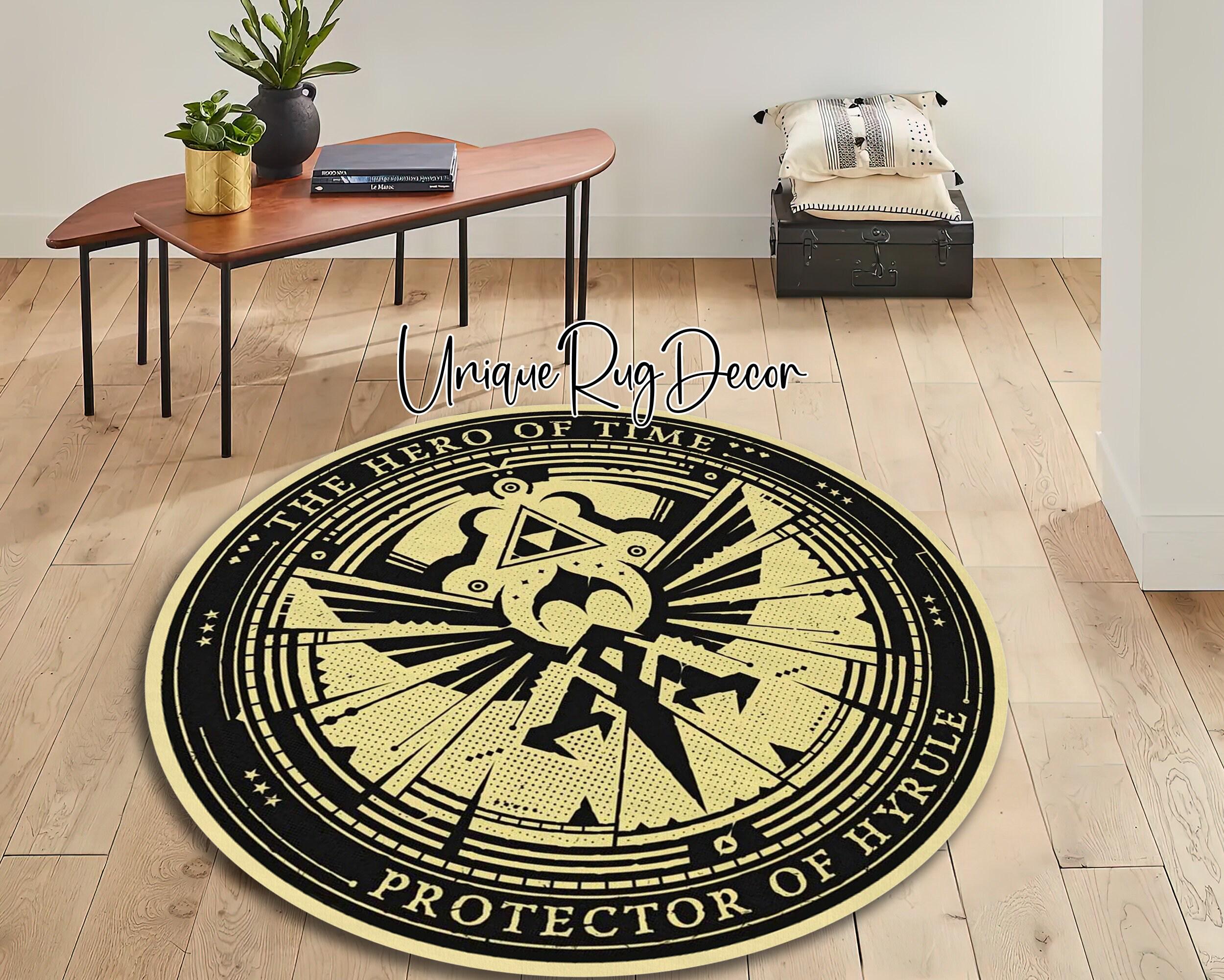 Zelda Hyrule Symbol Rug, Round Gamer Carpet, Game Room Decor - Etsy