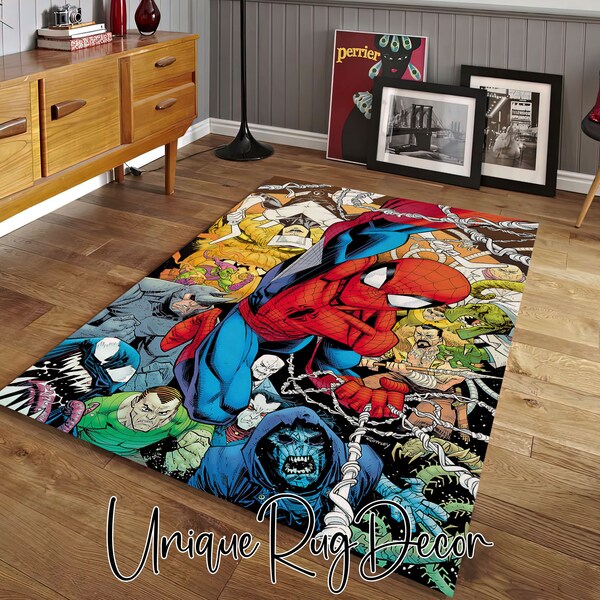 Spiderman Comic Carpet - Etsy