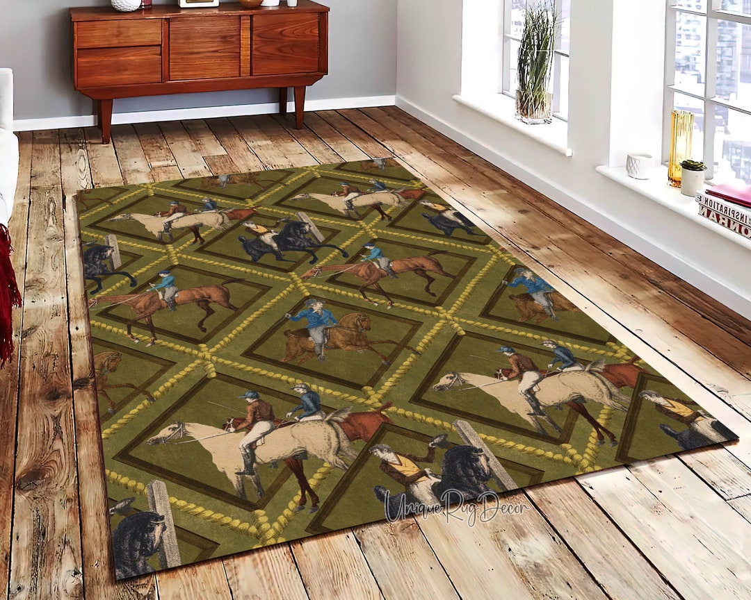 Greek Key Symbol Rug, Luxury Carpet, Black and White Modern Mat, Living ...