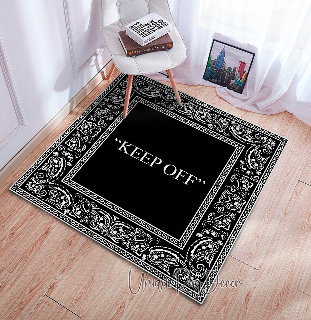 Keep off Rug, Black and White Keepoff Carpet, Sneaker Room Mat, Sneaker ...