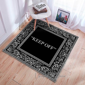 Keep off Rug, Black and White Keepoff Carpet, Sneaker Room Mat, Sneaker ...