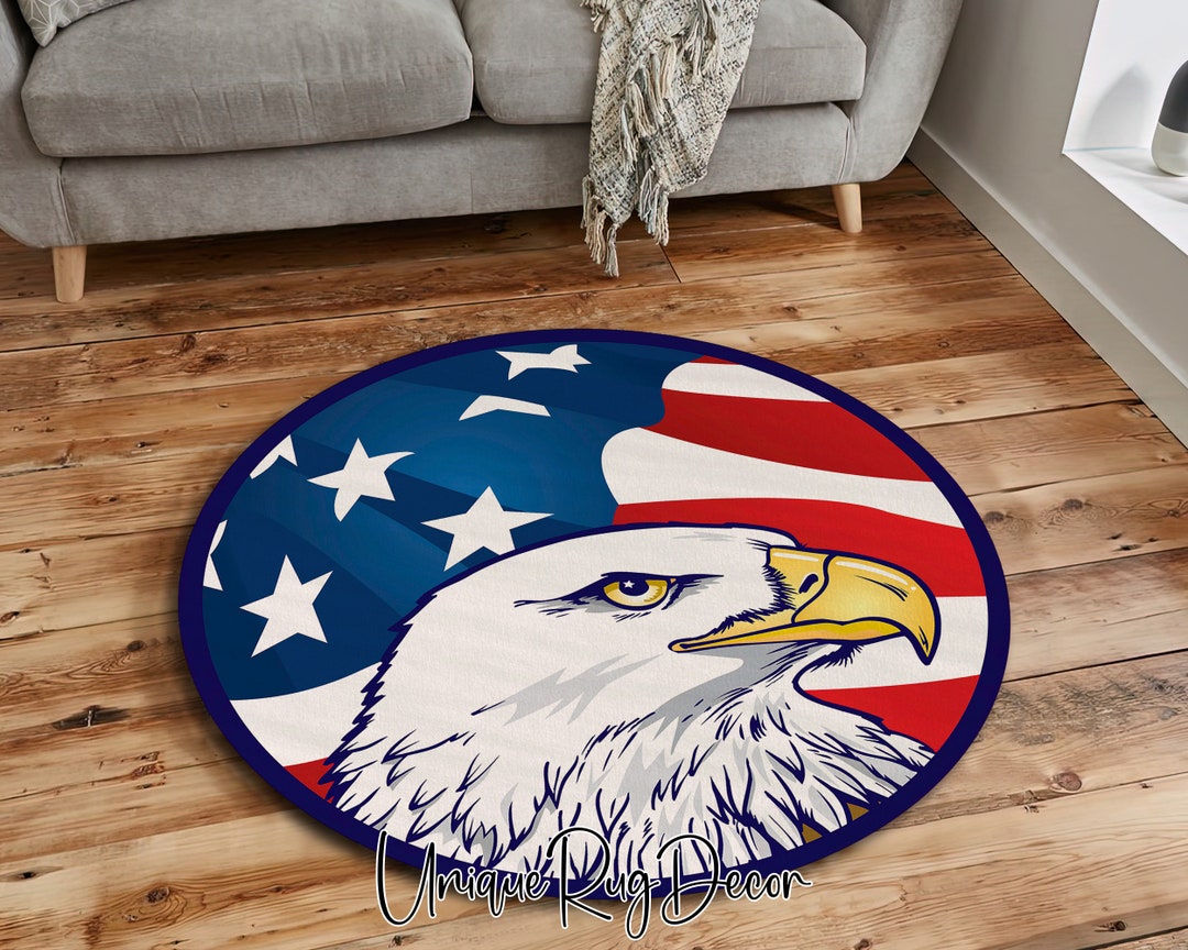 United States Symbol American Eagle Rug, Office Design Mat, American ...