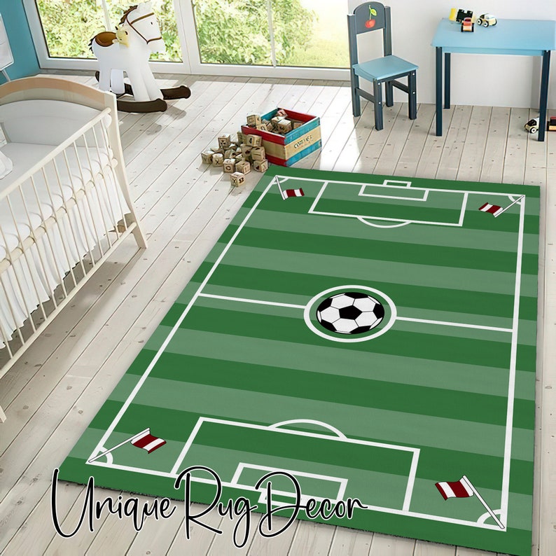 Soccer Field Rug Football Carpet Play Room Rug Custom Rug - Etsy