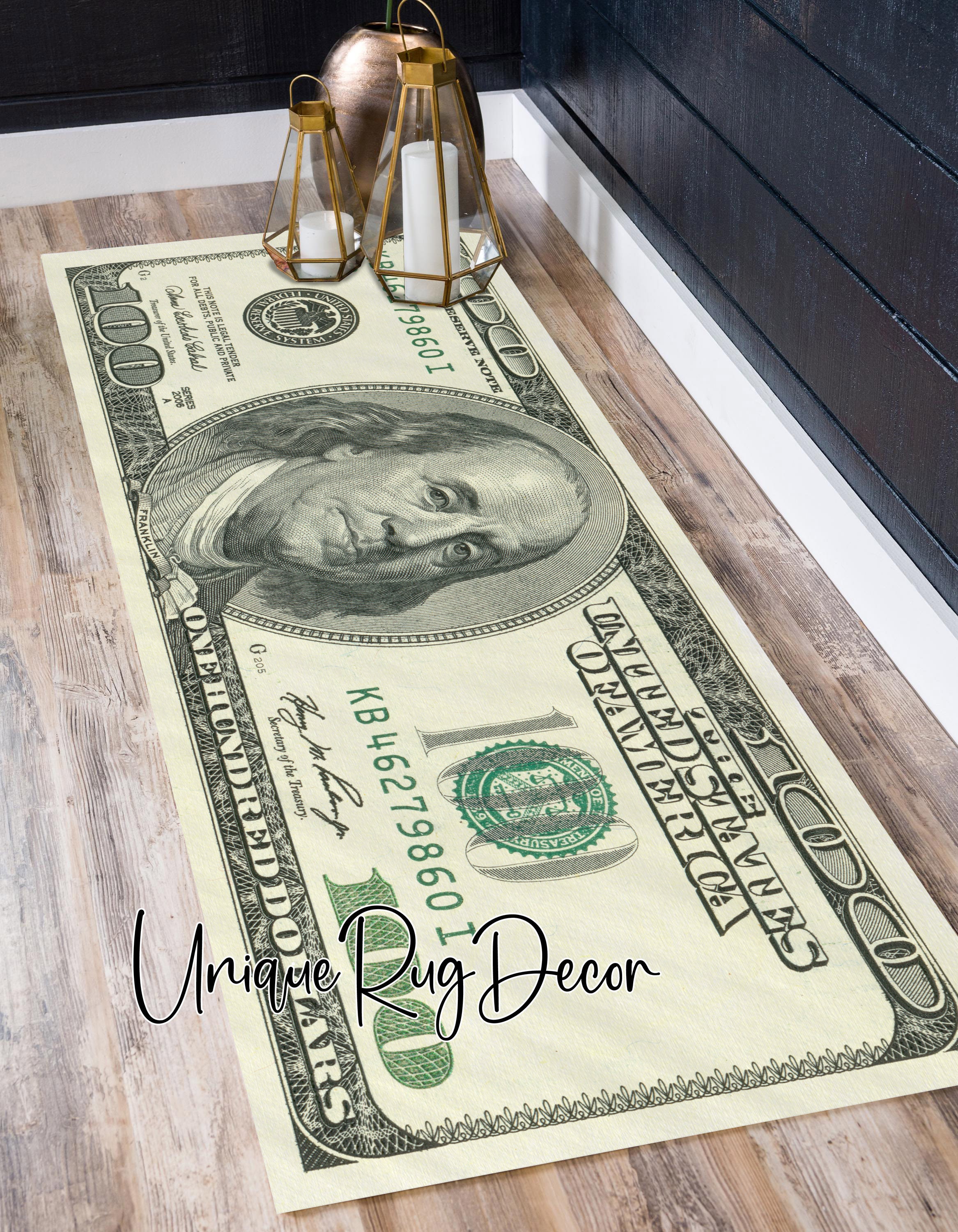 Benjamin Franklin 100 Dollar Bill Rug Hundred Dollar Runner - Etsy