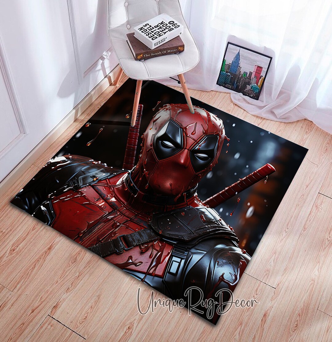 Deadpool Rug, Marvel Rug, Children Room Carpet, Superhero Mat, Marvel ...