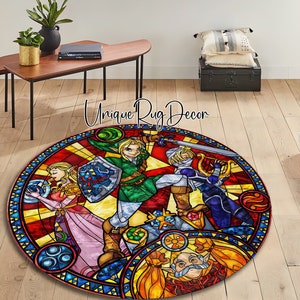 The Legend of Zelda Character Themed Nonslip Gamer Room Carpet, Zelda ...
