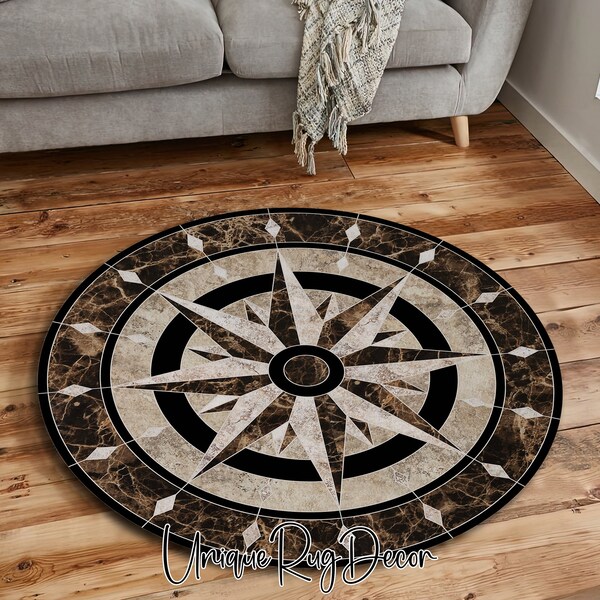 Compass Rose Rug - Etsy