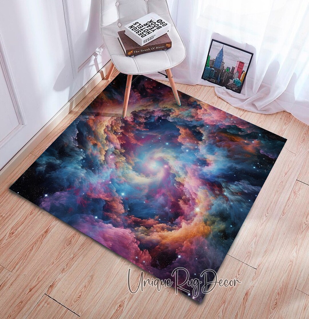Milky Way Rug, Colorful Space Carpet, Nebula Mat, Space Room Decor ...