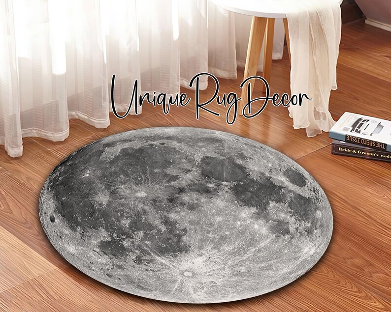 3D Real-looking Full Moon Rug Stylish Home Space Decor Moon - Etsy