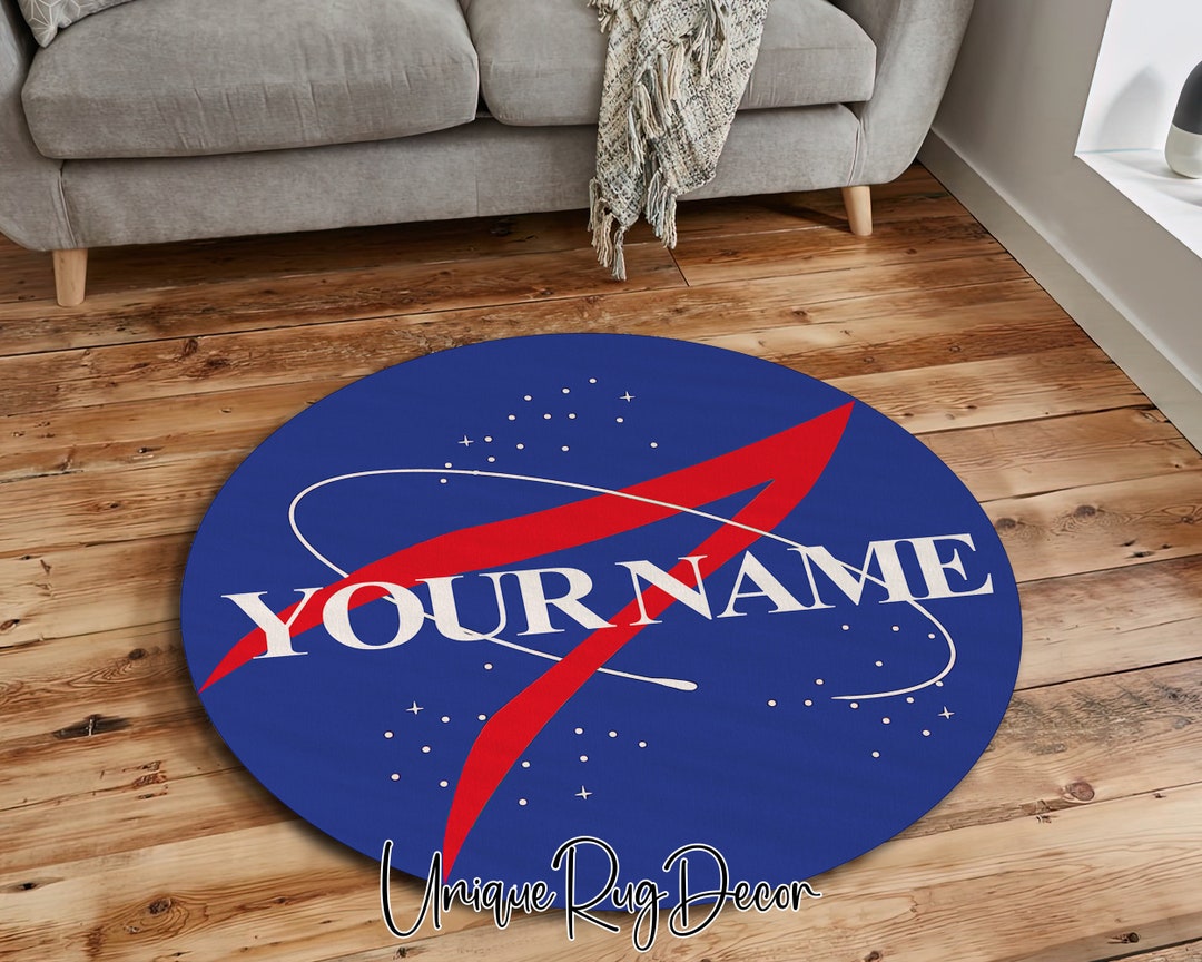 Custom NASA Logo Carpet for Children Room, Personalized Space Room Rug ...
