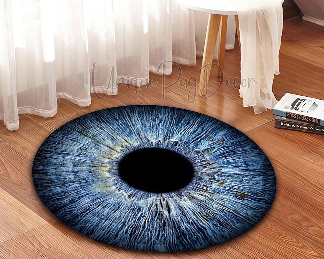 Blue Eyes Rug, Eye Art Carpet, Talisman Decor, Horror Mat, Home Decor ...