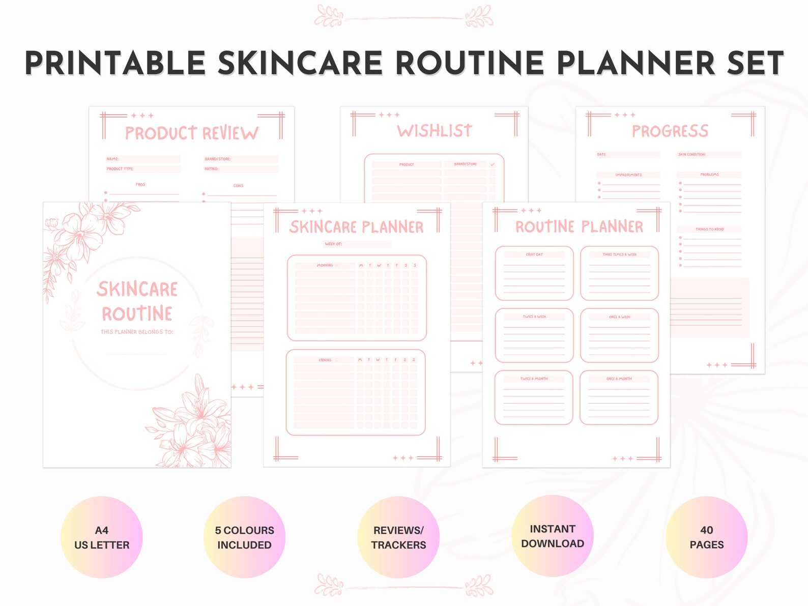 Cute Skincare Routine Printable, Skin Care Routine, Skincare Routine ...