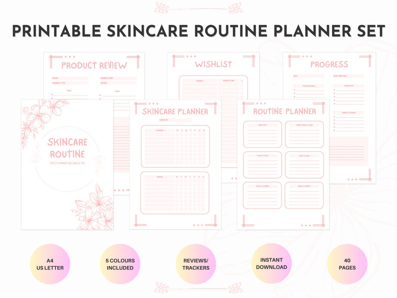 Cute Skincare Routine Printable, Skin Care Routine, Skincare Routine ...