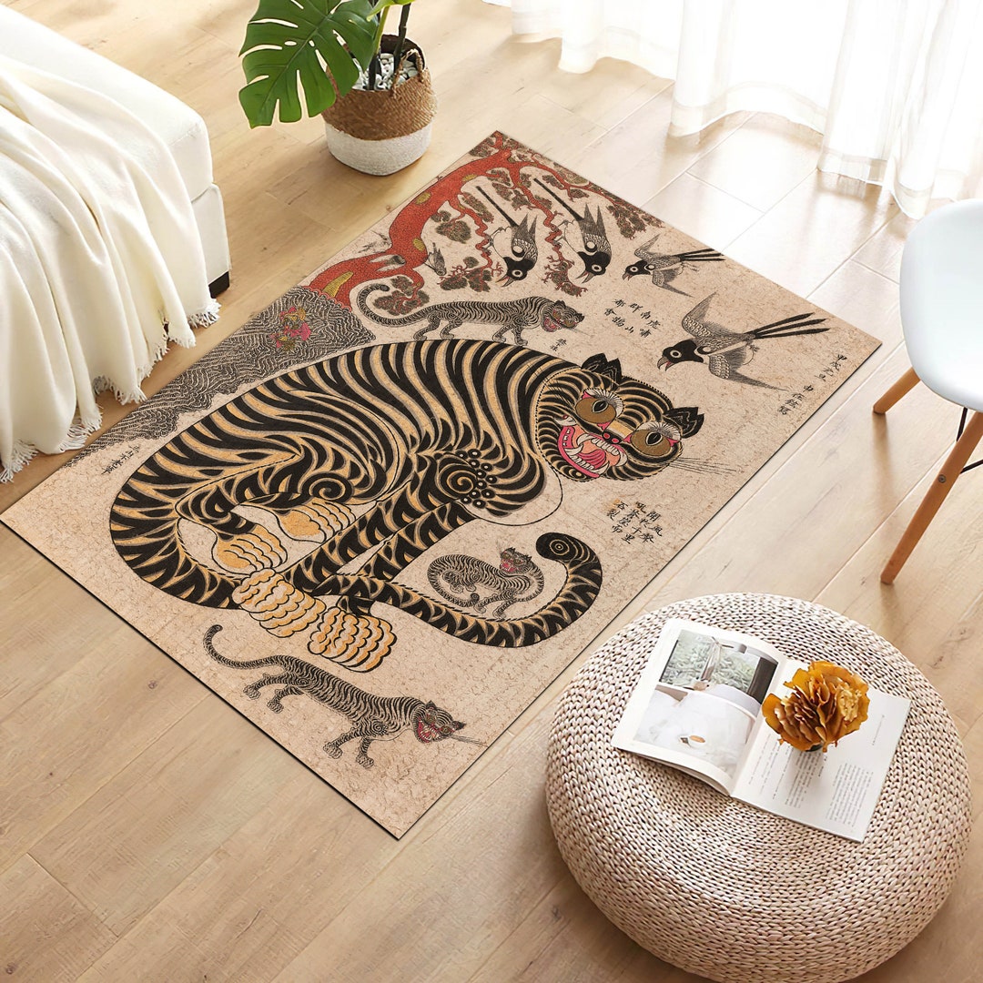 Tiger Pattern Carpet, Home Decoration Carpet, Modern Look Tibetan Tiger ...