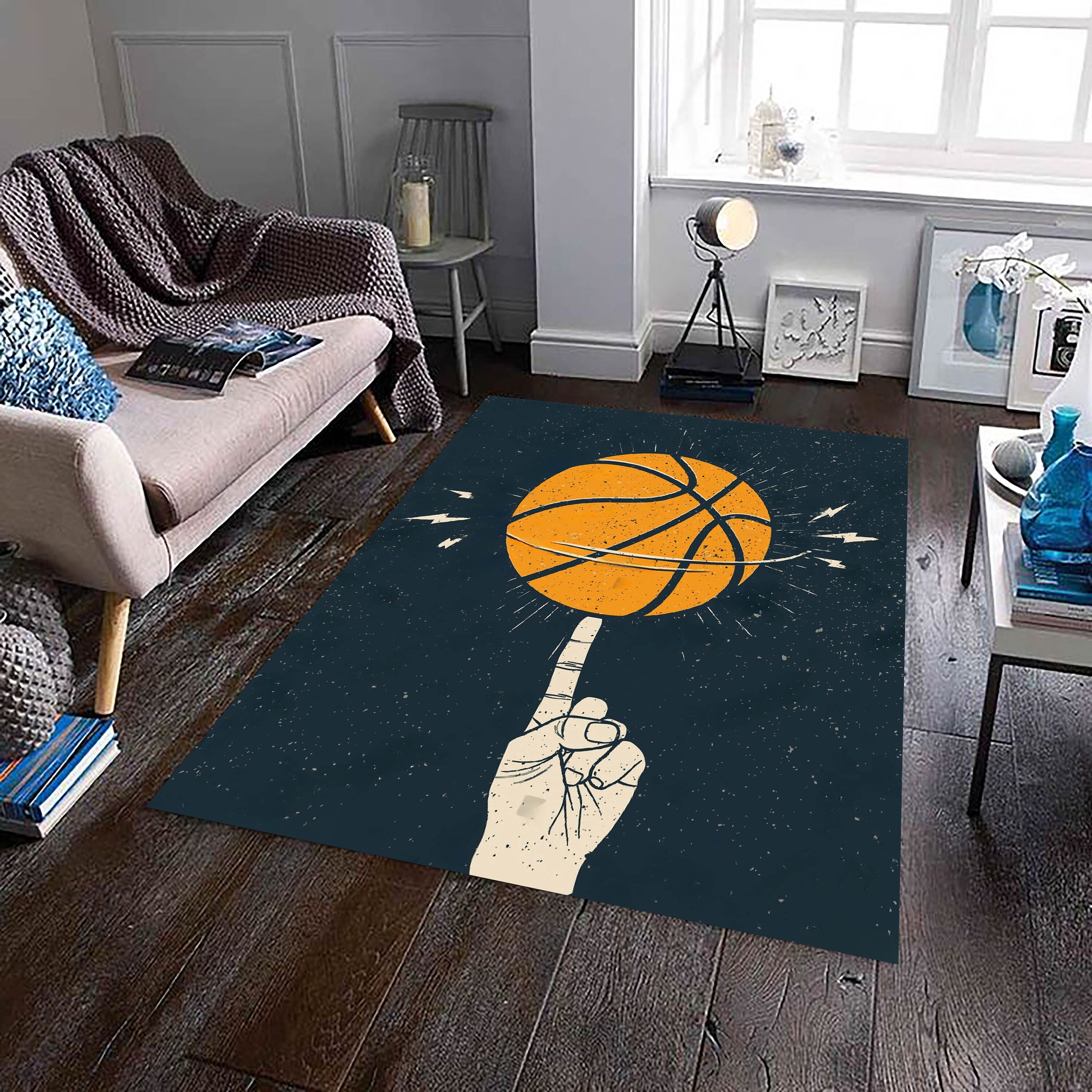Basketball Rug Basketball Court Carpet Sneakers Rug NBA - Etsy