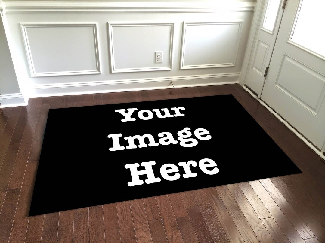 Custom Rug, Your Logo Rug, Logo Rug, Minimalist Rug, Kitchen Room Rug ...