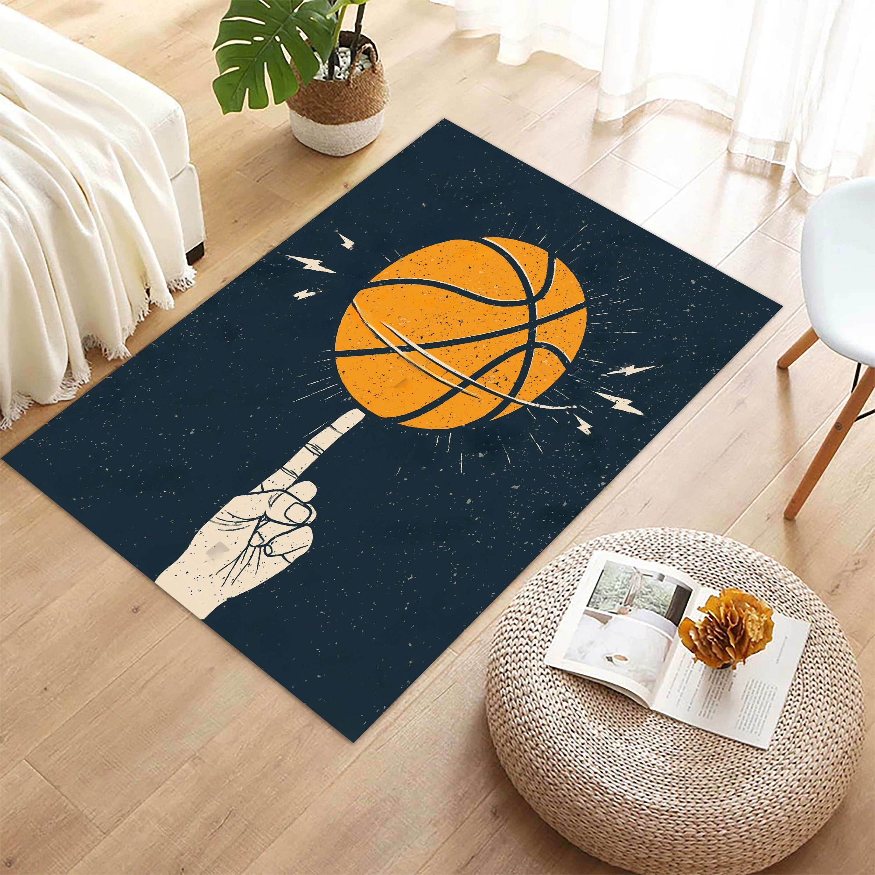 Basketball Rug Basketball Court Carpet Sneakers Rug NBA - Etsy