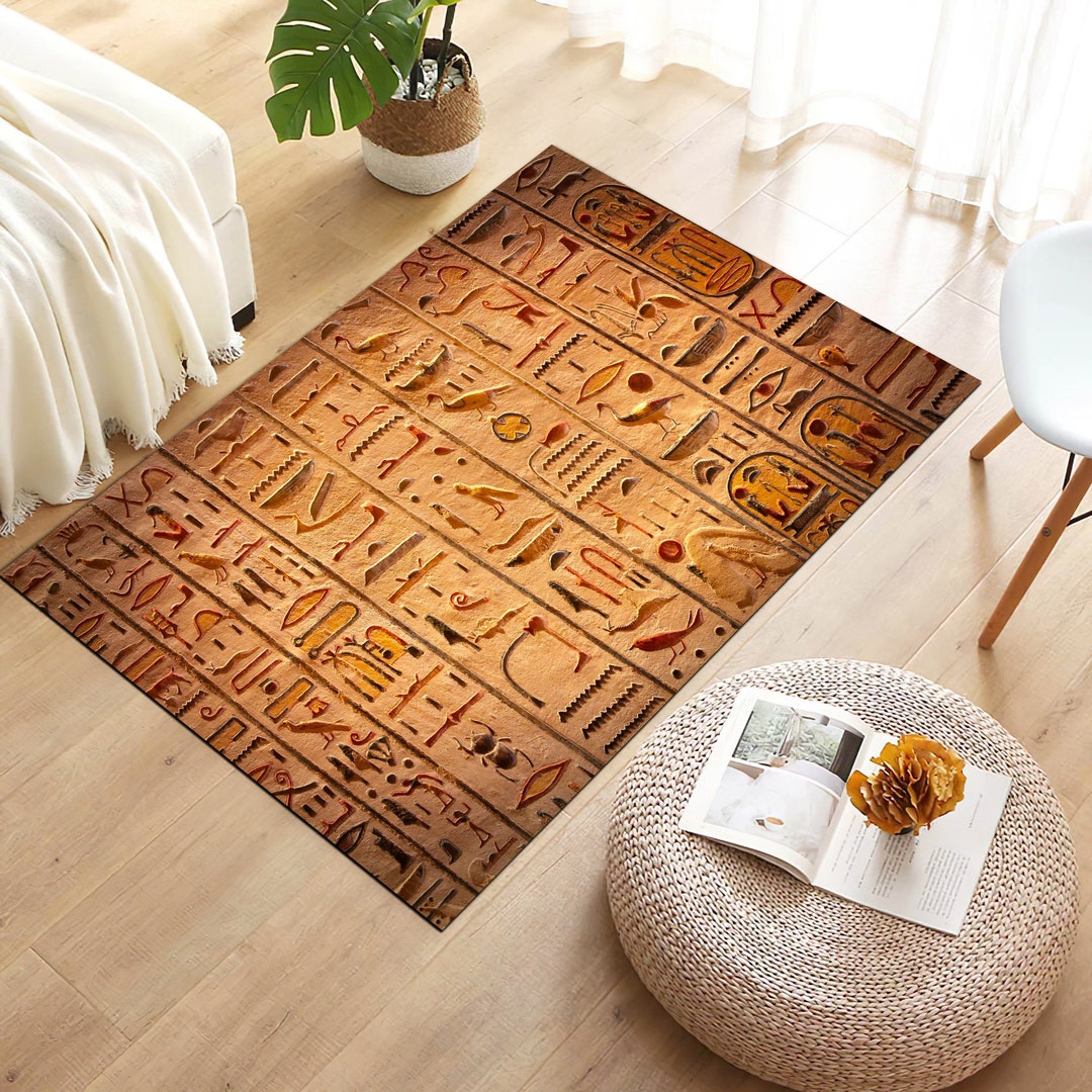 Ancient Egyptian Rugegypt Pattern Rugantique Ruggift for - Etsy