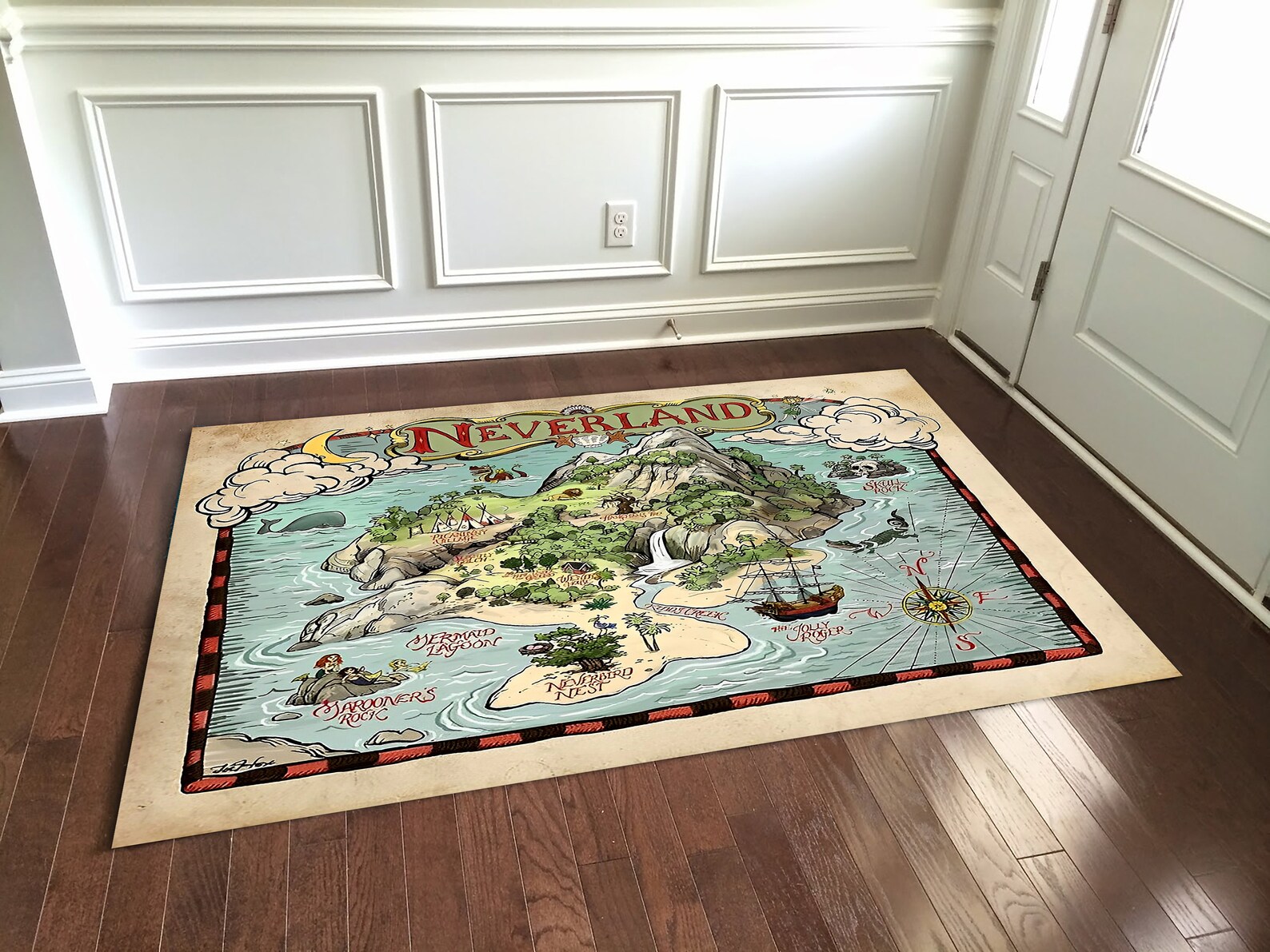 Neverland Map Maps Rug Fantastic Rug Magic Maps Kids Room - Etsy