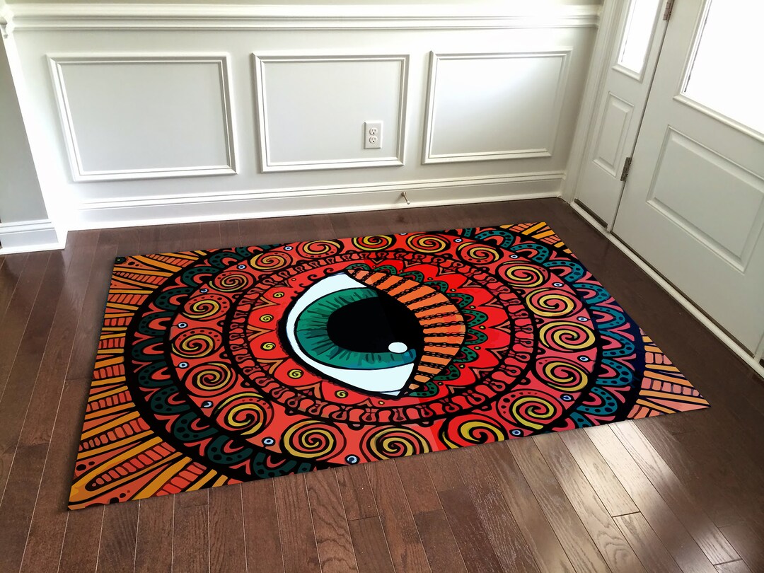 Hippie Scare Eye Rug, Gothic Area Rug, Soul Rug, Fantastic Rug, Horror ...