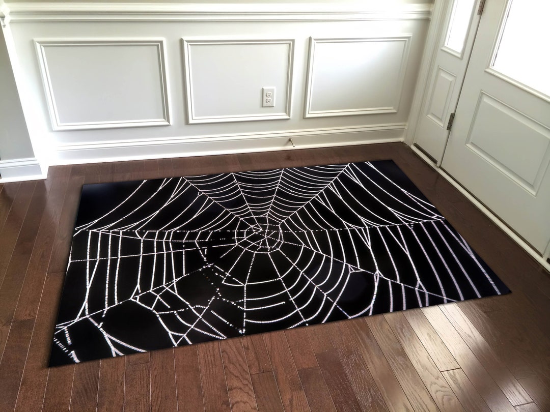 Spider Web Rug, Halloween Rug, Halloween Decor, Halloween Decor Carpet ...