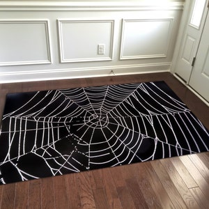 Spider Web Rug, Halloween Rug, Halloween Decor, Halloween Decor Carpet ...