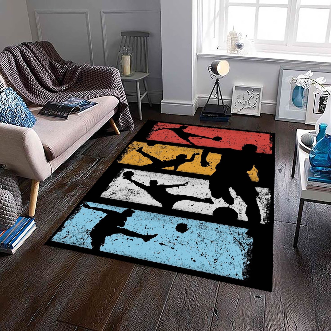 Soccer Rug, Football Rug, Boys Room Rug, Popular Rug, Sports Rug ...