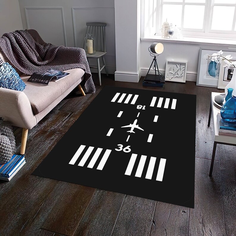 Plane Design Rugairway Theme Rugpopular Rug Plane Rug1836 - Etsy