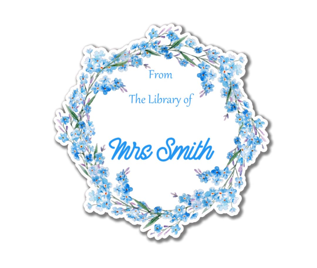 15 Personalised Teacher's Book Label Stickers, Teacher Stationery, This ...