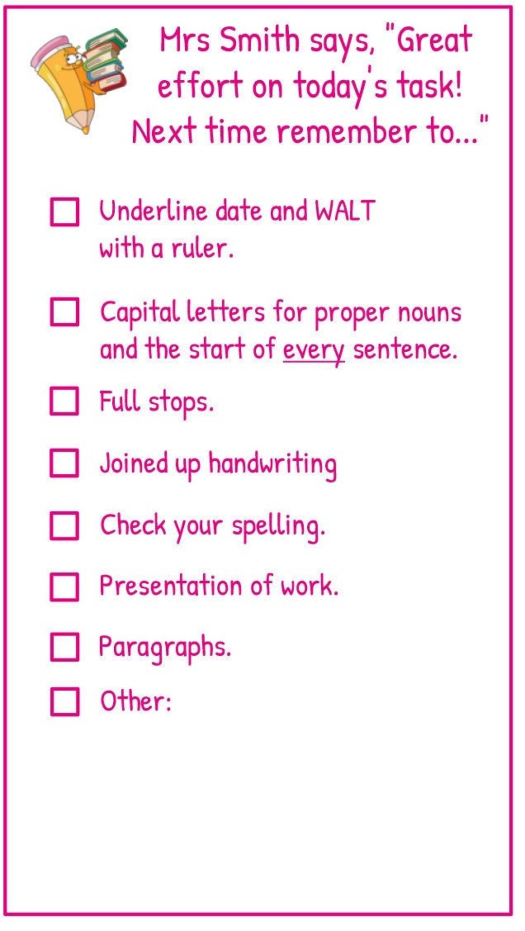 10 Personalised Teacher Assessment Stickers, Teacher Stationery ...