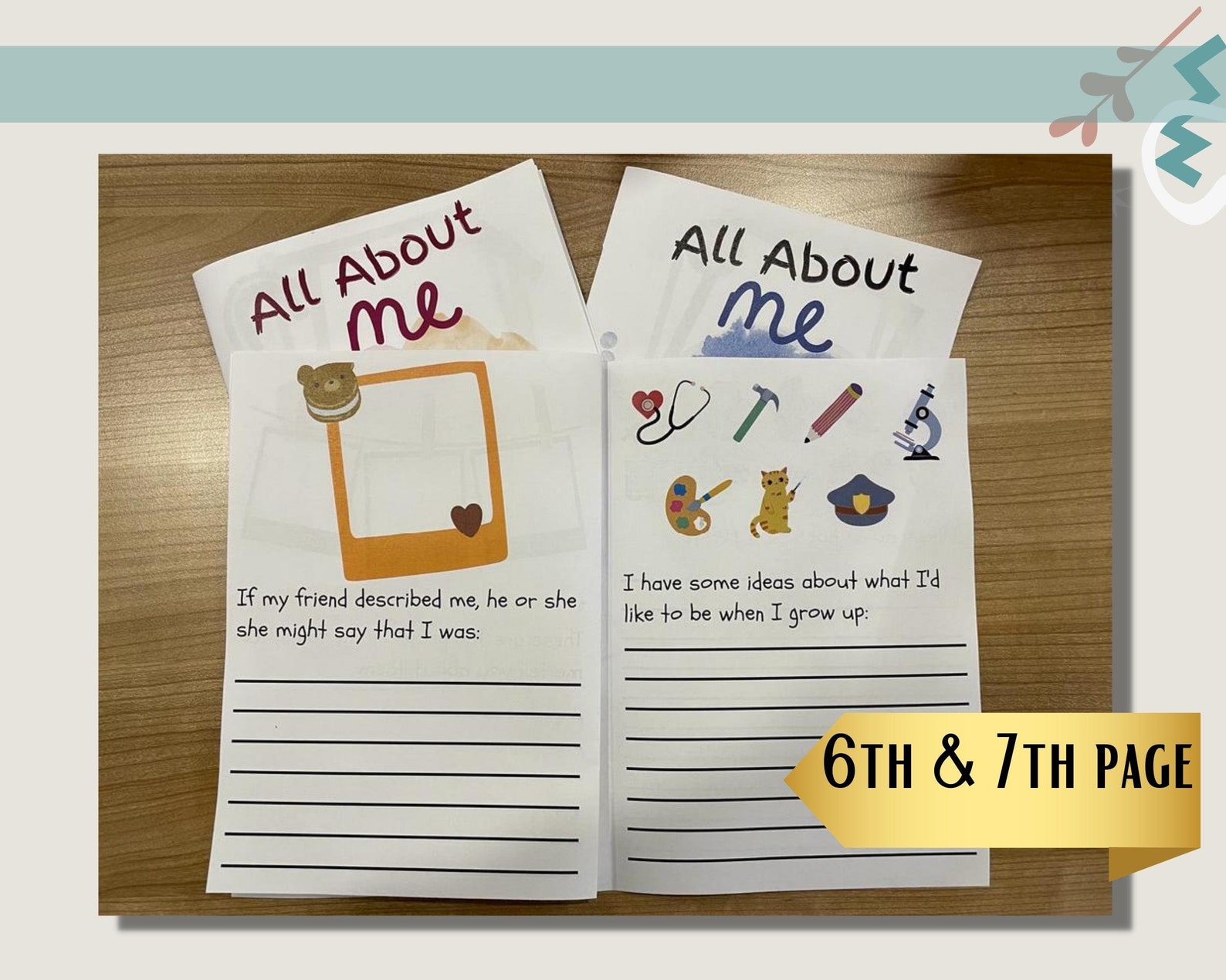 All About Me Printable for Kids, All About Me Activity Sheets, First ...
