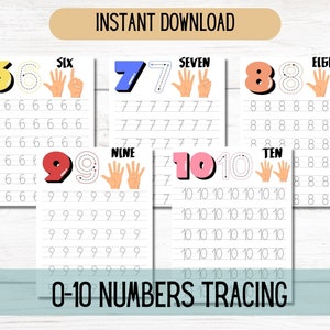 Number Tracing Worksheets, Preschool Handwriting Worksheets ...